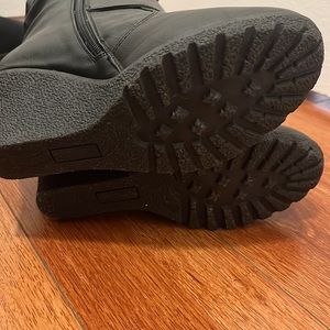 TOP Moda | Shoes | Never Worn Top Moda Buckle Black Wedge Boots | Poshmark